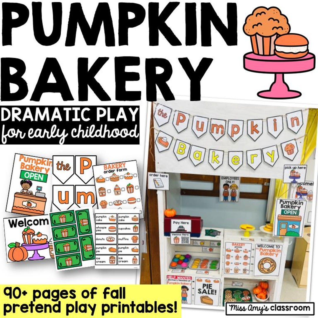 Thanksgiving Pumpkin Pie Shop Dramatic Play - Fall Bakery Center ...