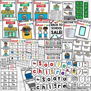 School Store Dramatic Play Printables Back to School Pretend Play ...