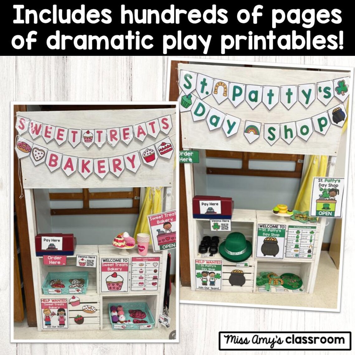February & March Dramatic Play Printables: Sweet Treats Bakery + St ...