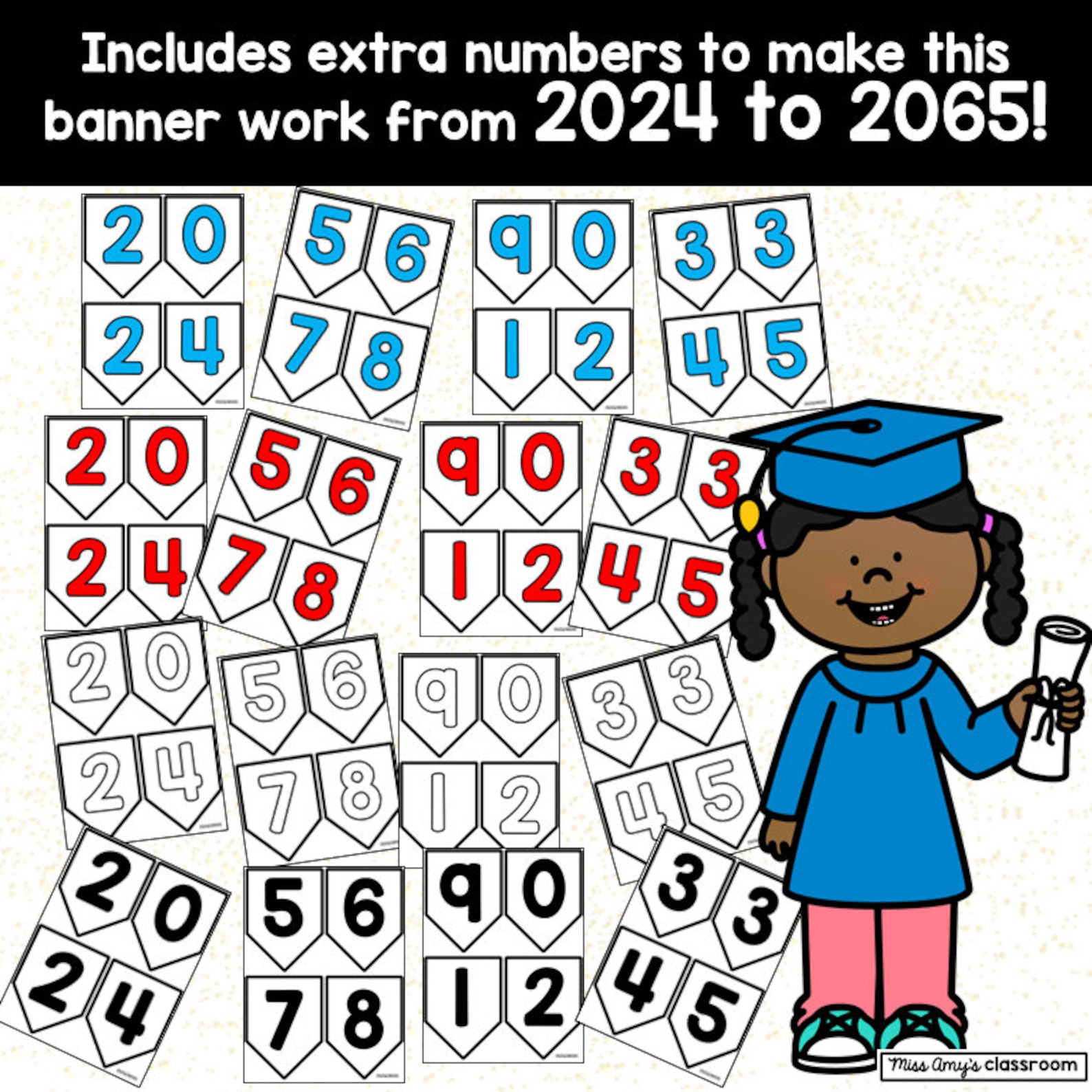 Class of 2024 Printable Graduation Banner DIY Graduation Printable ...