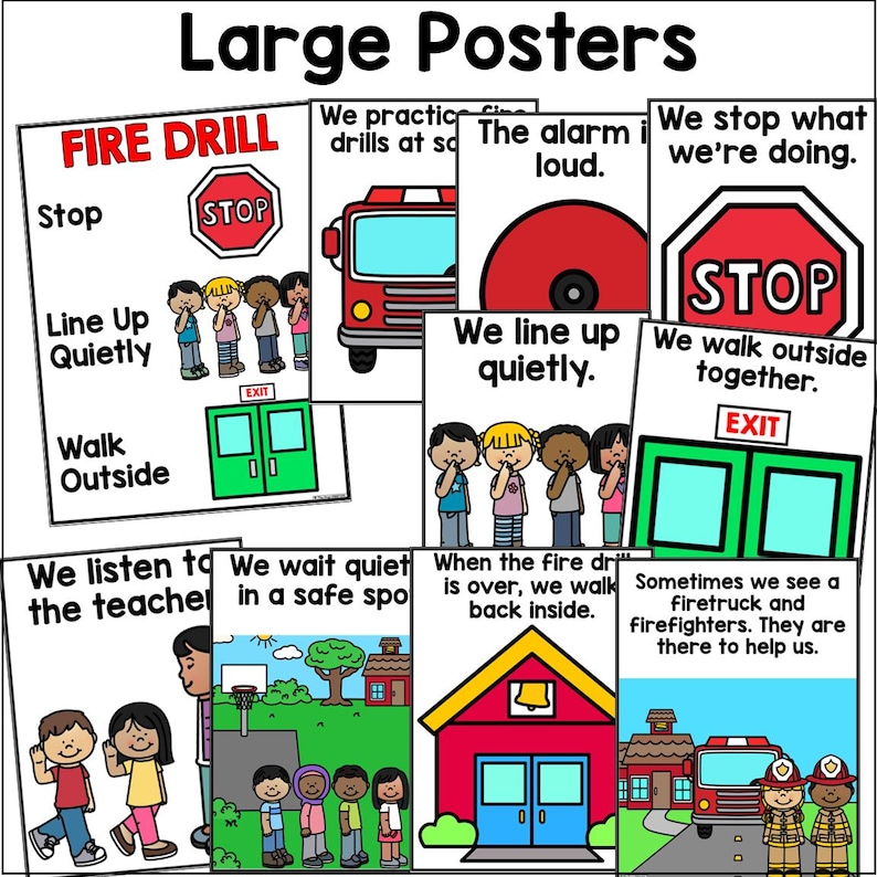 Fire Drill Visuals and Activities – Preschool and Kindergarten Social ...