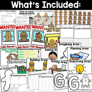 Gingerbread Man STEM Activity: Christmas Preschool & Kindergarten ...