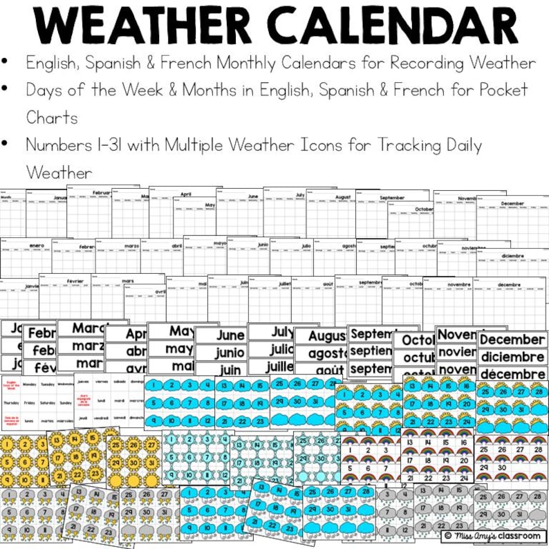 Classroom Weather Station Printables | Dramatic Play Weather Station ...