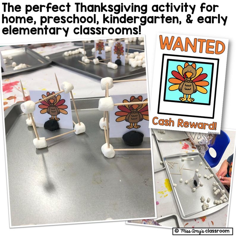 How to Catch a Turkey STEM Activity: Preschool Thanksgiving - Etsy