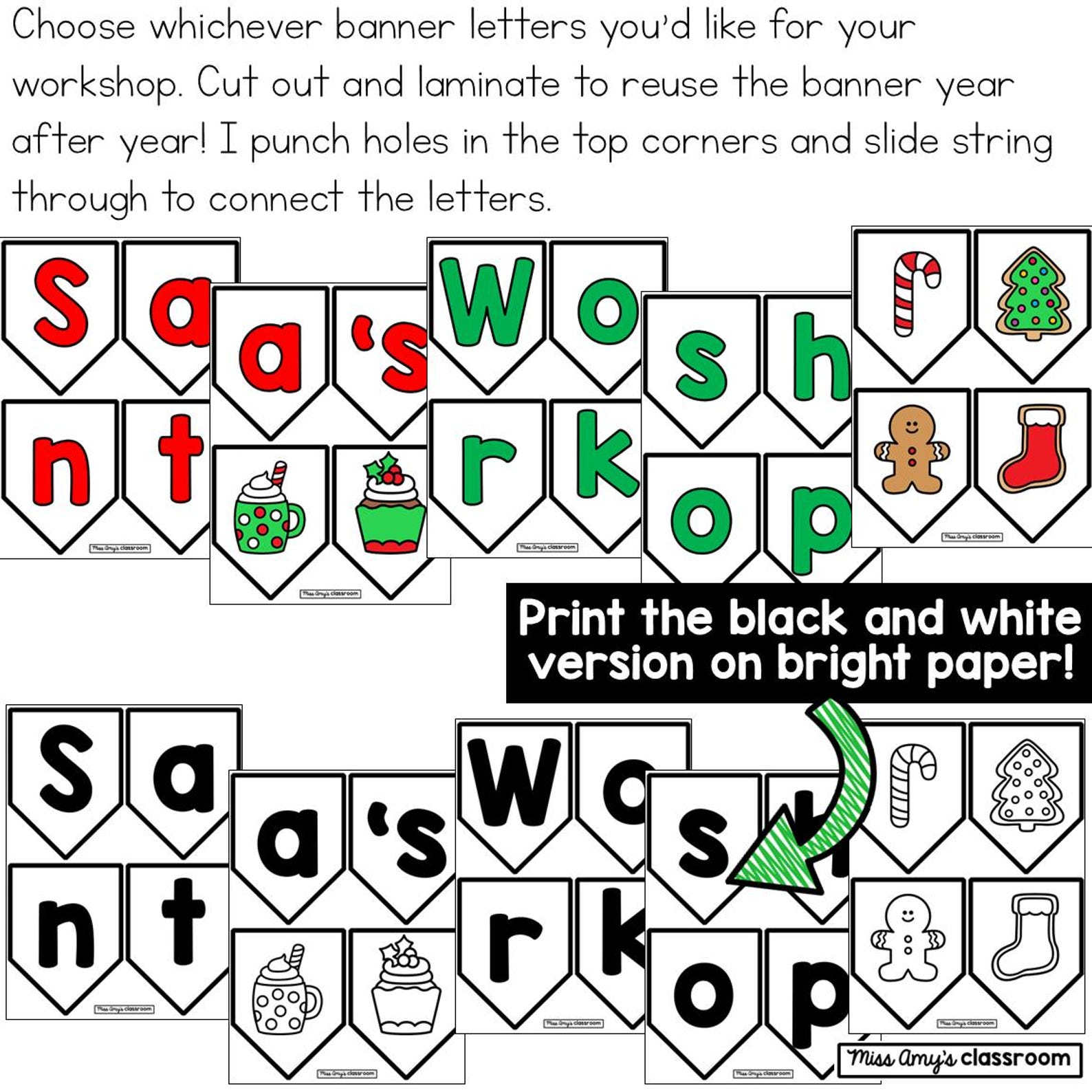 Santa's Workshop Dramatic Play Printables for Preschoolers- Christmas ...