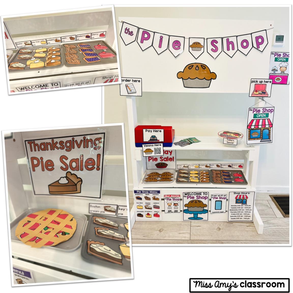 Dramatic Play Bakery Printables - Thanksgiving Pie Shop Pretend Play ...