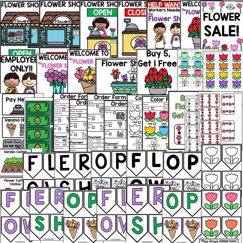 Flower Shop Dramatic Play Printables for Preschool & Homeschool ...