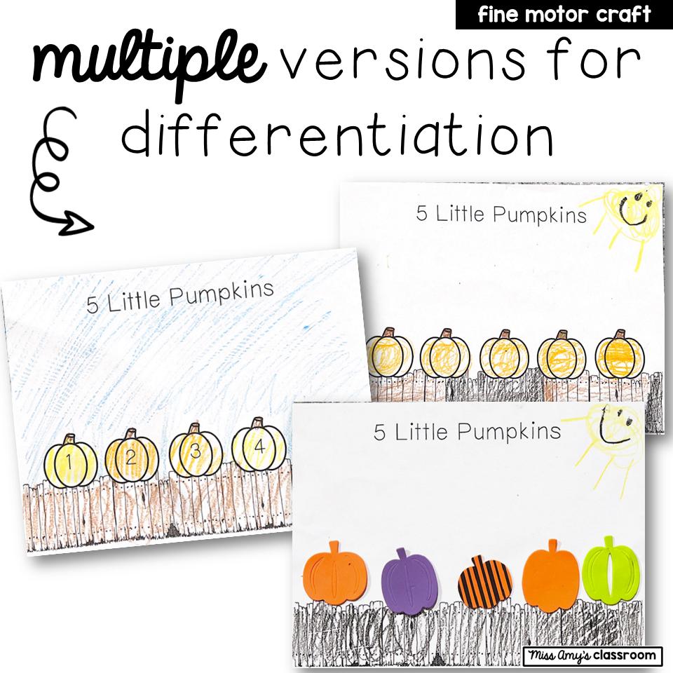 5 Little Pumpkins Activities & Crafts - Halloween Preschool Printables ...