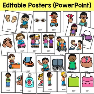 Editable Classroom Rules Posters: Preschool, Kindergarten Visuals (PDF ...