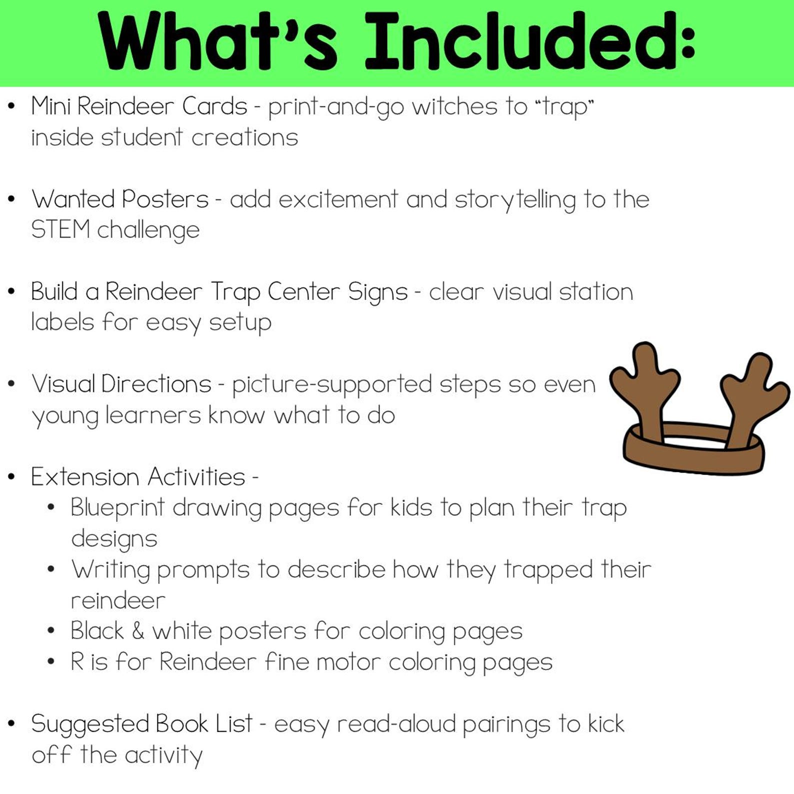 How to Catch a Reindeer STEM Christmas Activity for Homeschool, Daycare ...