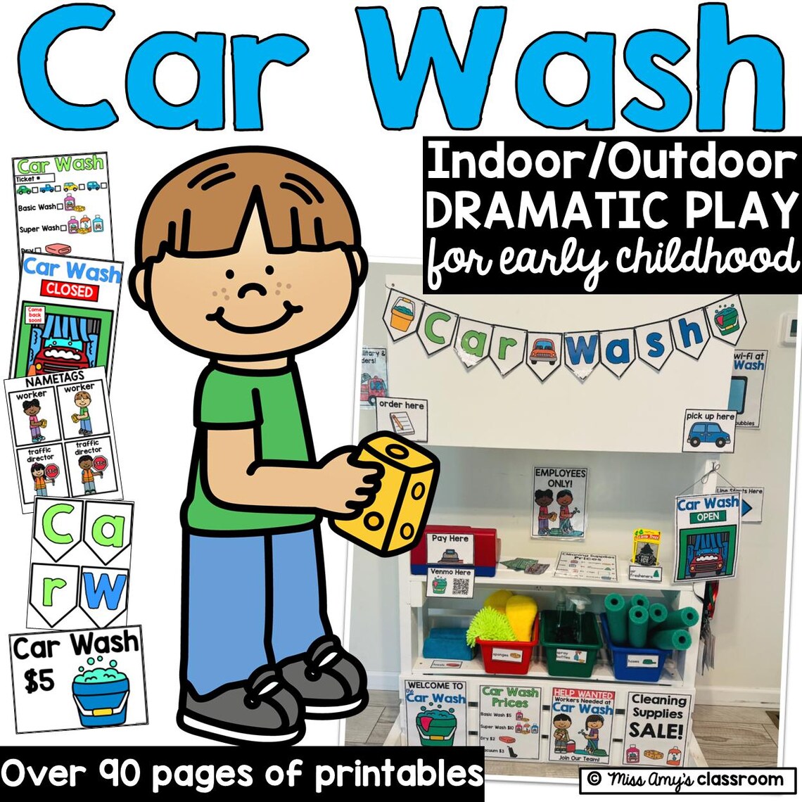 Car Wash Dramatic Play Printables: Pretend Play Props (90+ Pages) - Etsy