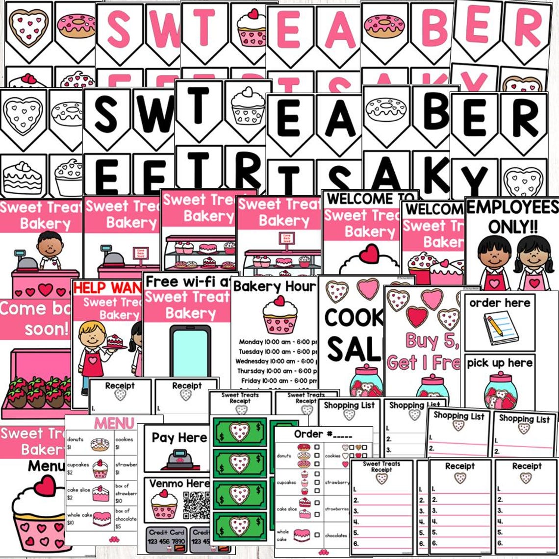 February & March Dramatic Play Printables: Sweet Treats Bakery + St ...