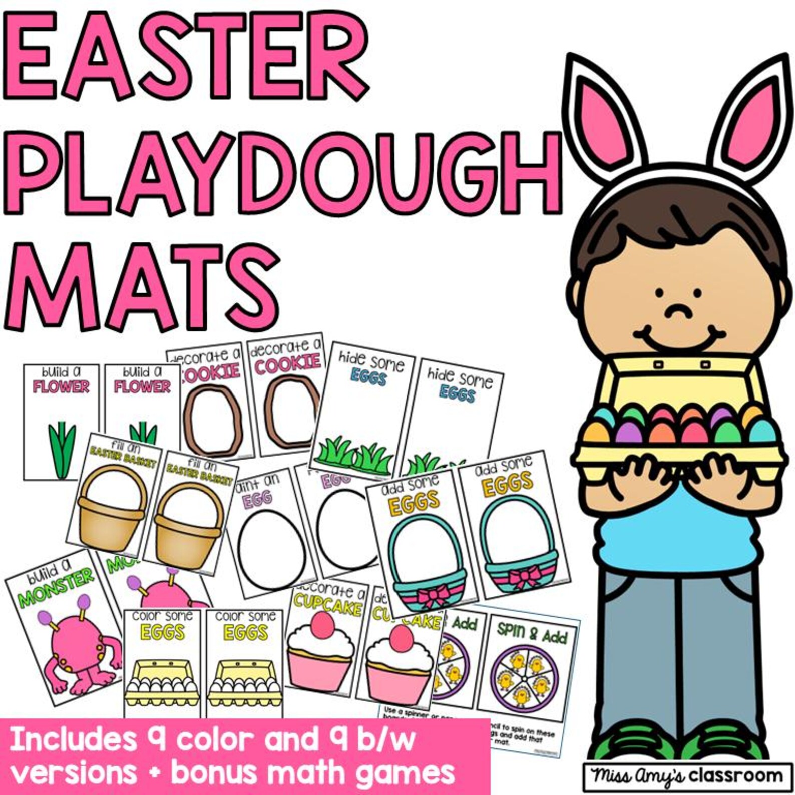 Printable Easter Play-doh Mats: Spring Math Games & Crafts (PDF) - Etsy
