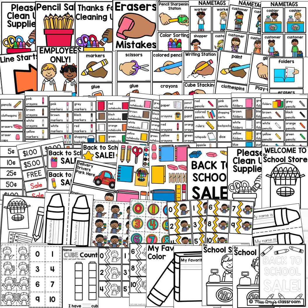 School Store Dramatic Play Printables – Back to School Pretend Play ...