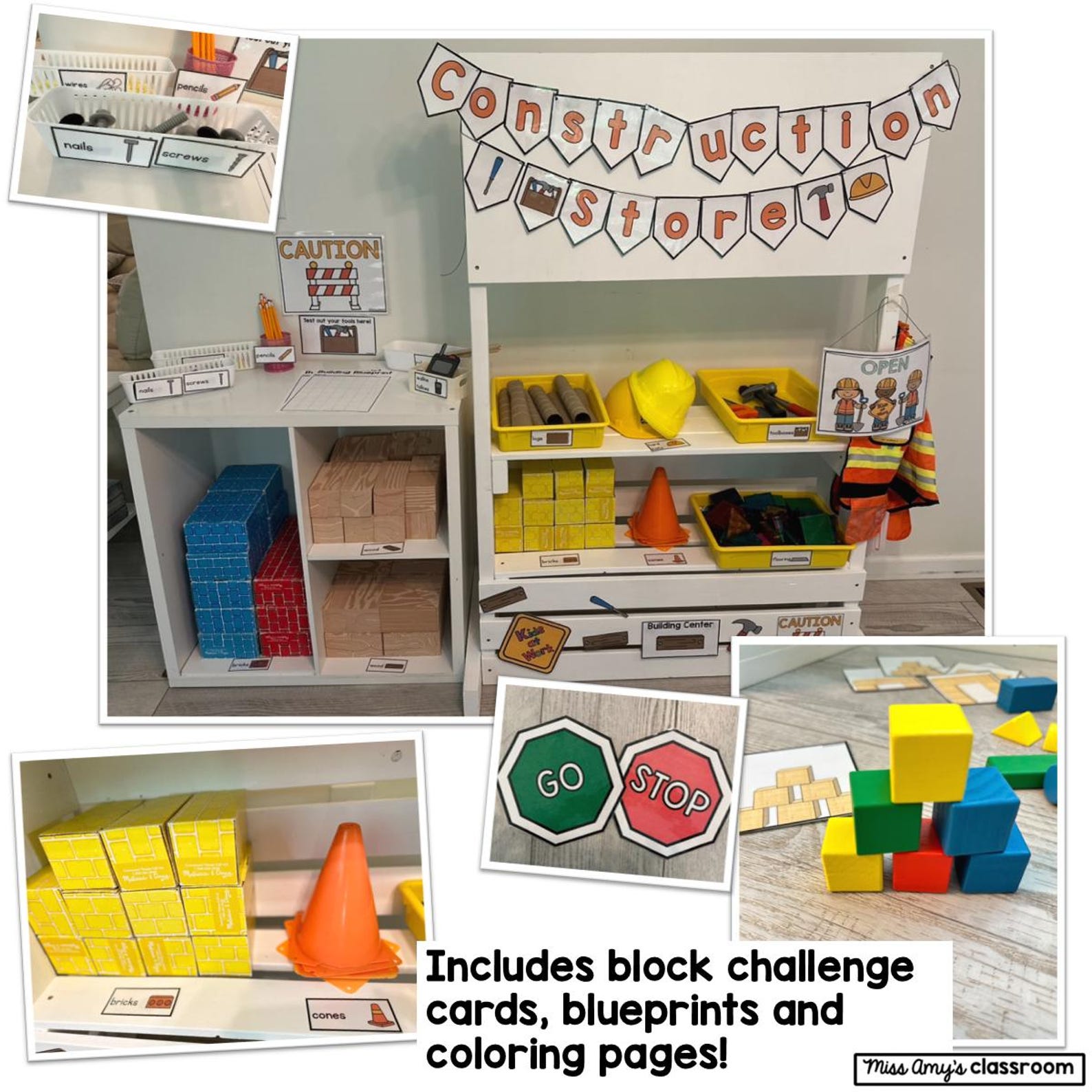 Construction Site Dramatic Play Printables: Preschool Learning (PDF) - Etsy