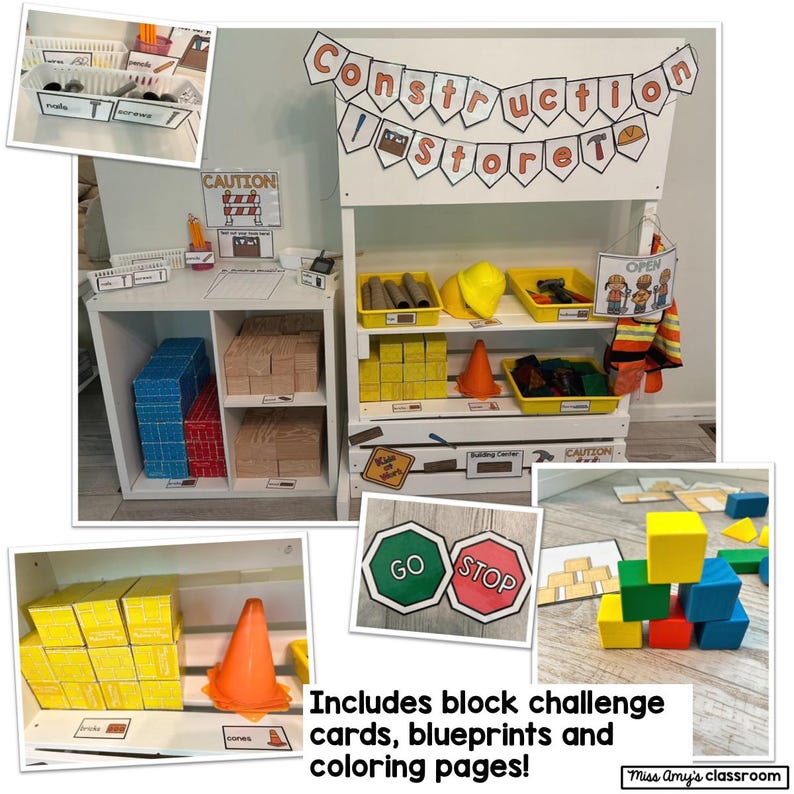 Construction Site Dramatic Play Printables: Preschool Learning (PDF) - Etsy