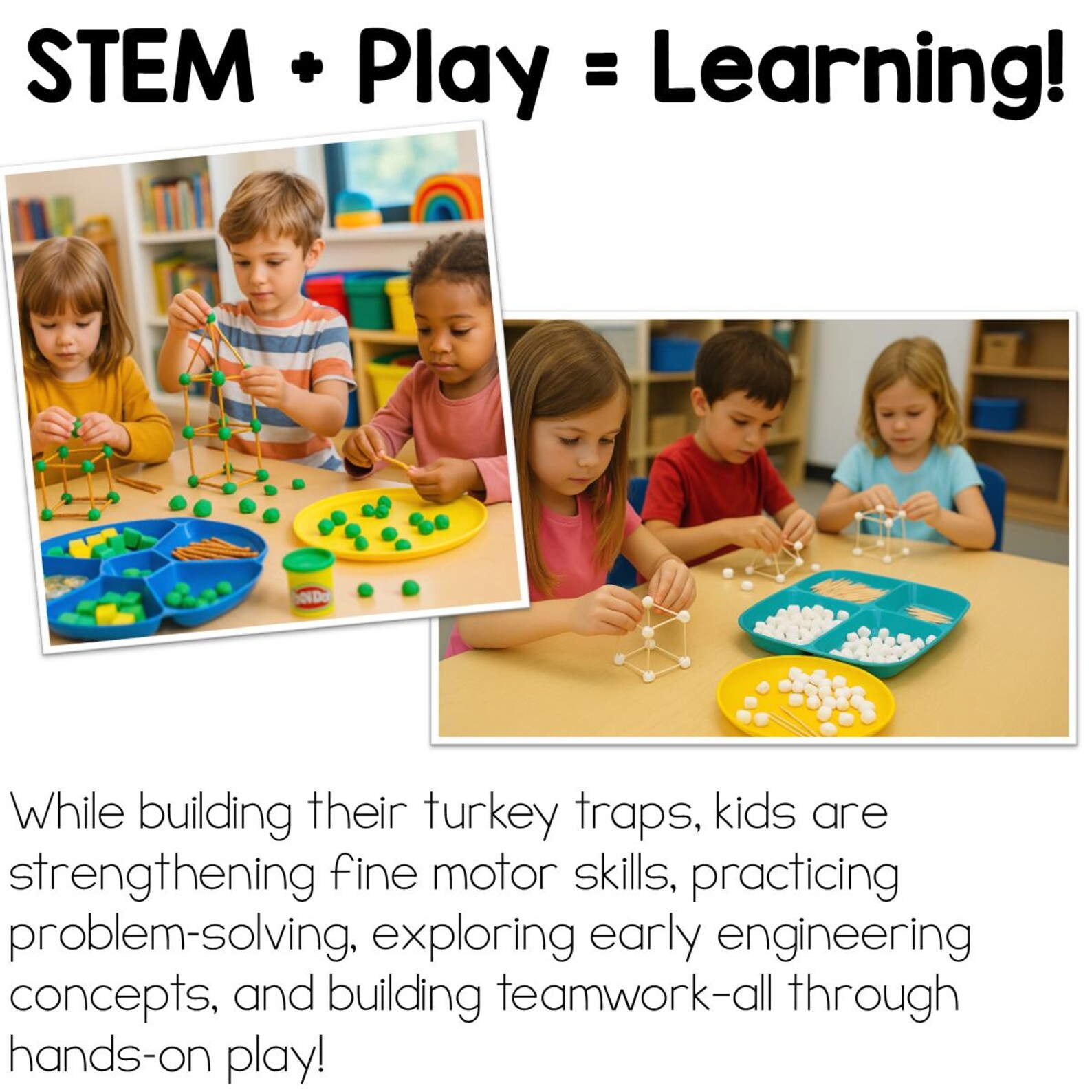How to Catch a Turkey STEM Activity: Preschool Thanksgiving - Etsy