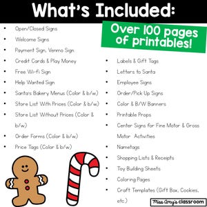 Santa's Workshop Dramatic Play Printables for Preschoolers- Christmas ...