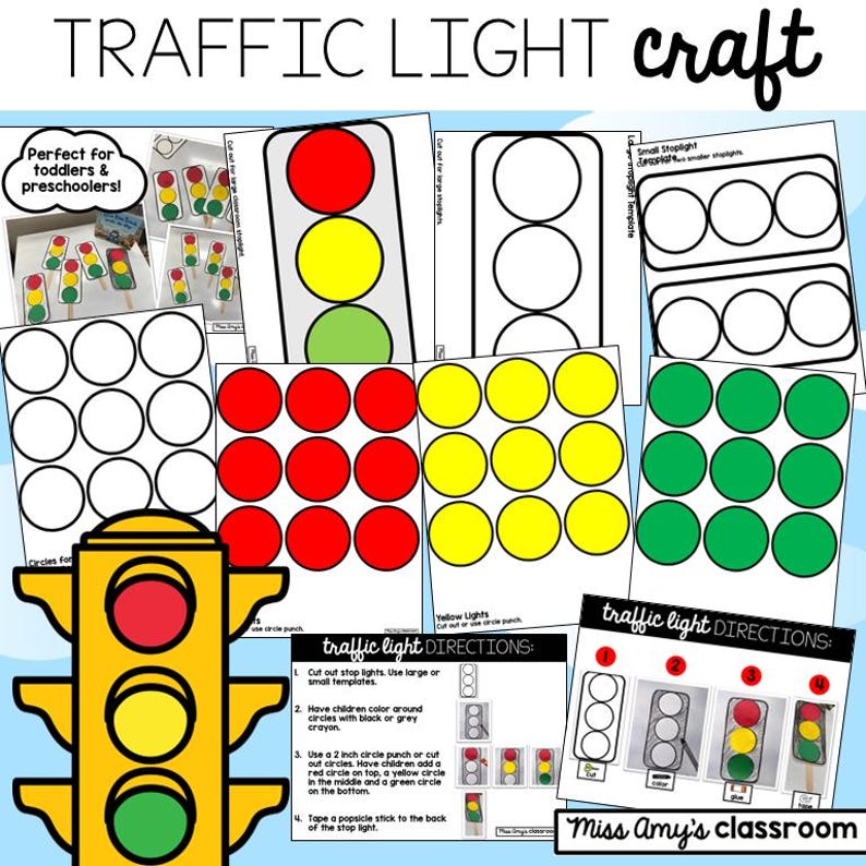 Traffic Light / Stop Light Craft | Transportation Activities ...
