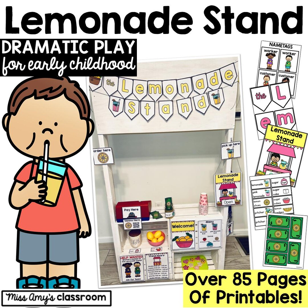 Lemonade Stand Dramatic Play Printables: Pretend Play Kit (PDF) - Etsy