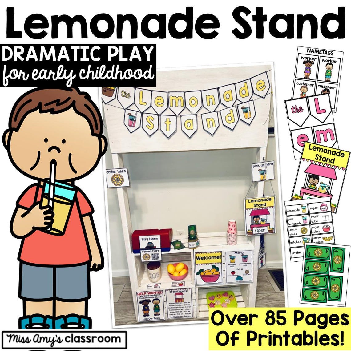 Lemonade Stand Dramatic Play Printables: Pretend Play Kit (PDF) - Etsy