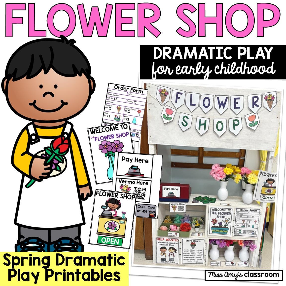 Flower Shop Dramatic Play Printables: Preschool Garden Center (PDF) - Etsy