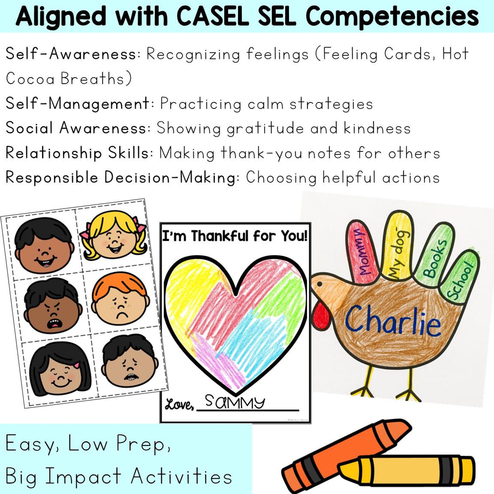 November & December SEL Bundle - Preschool Kindness and Gratitude ...