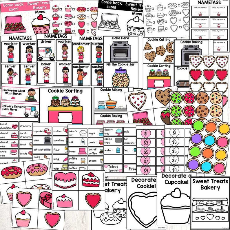 February & March Dramatic Play Printables: Sweet Treats Bakery + St ...