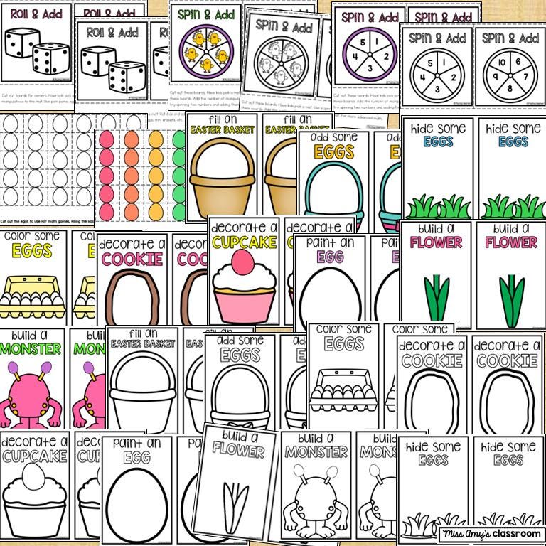 Printable Easter Play-doh Mats: Spring Math Games & Crafts (PDF) - Etsy