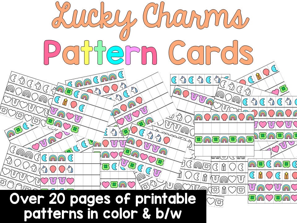 Lucky Charms STEM Activity Pack: Printables for Preschool/kindergarten ...