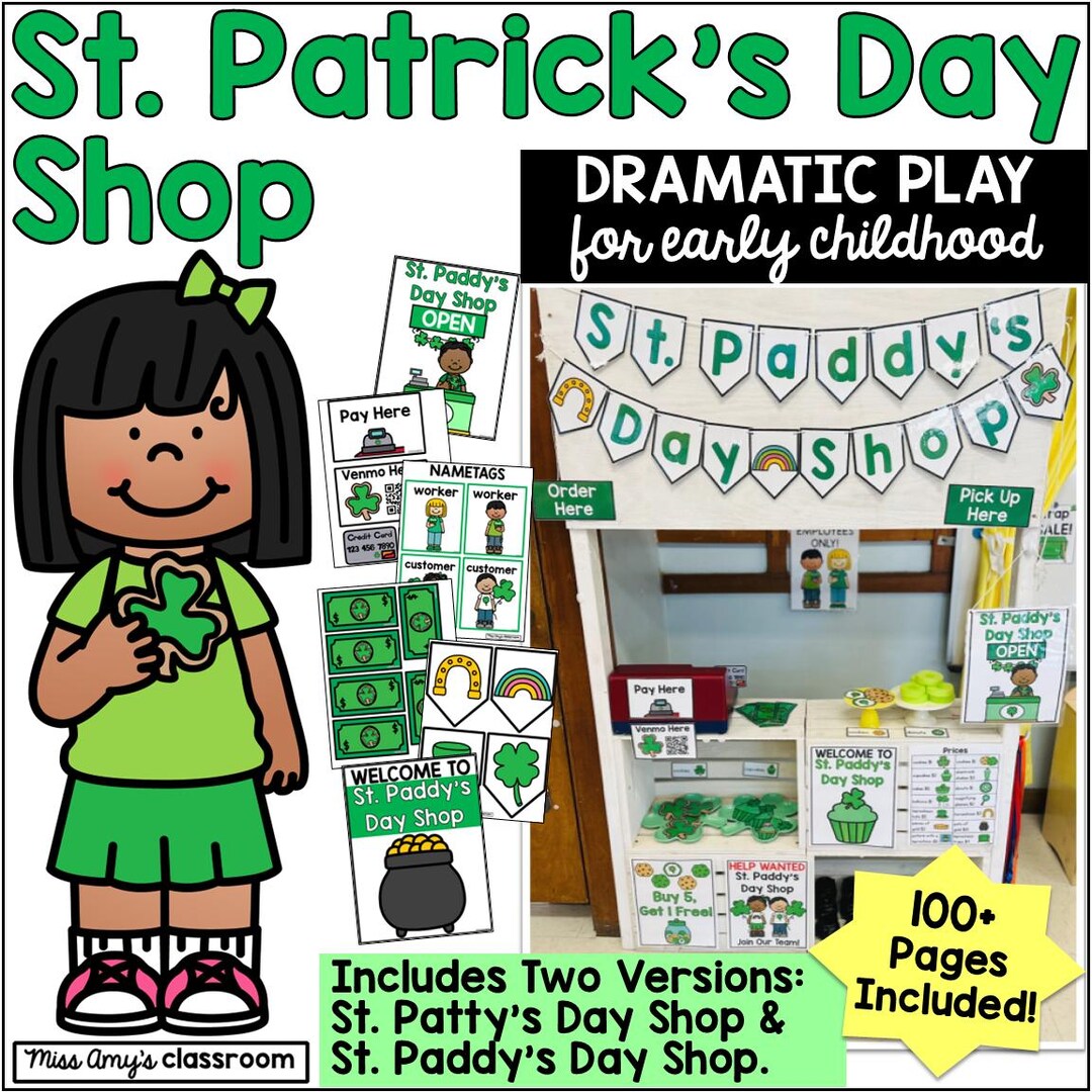 St. Patrick's Day Dramatic Play Shop: Preschool March Pretend Play (PDF ...