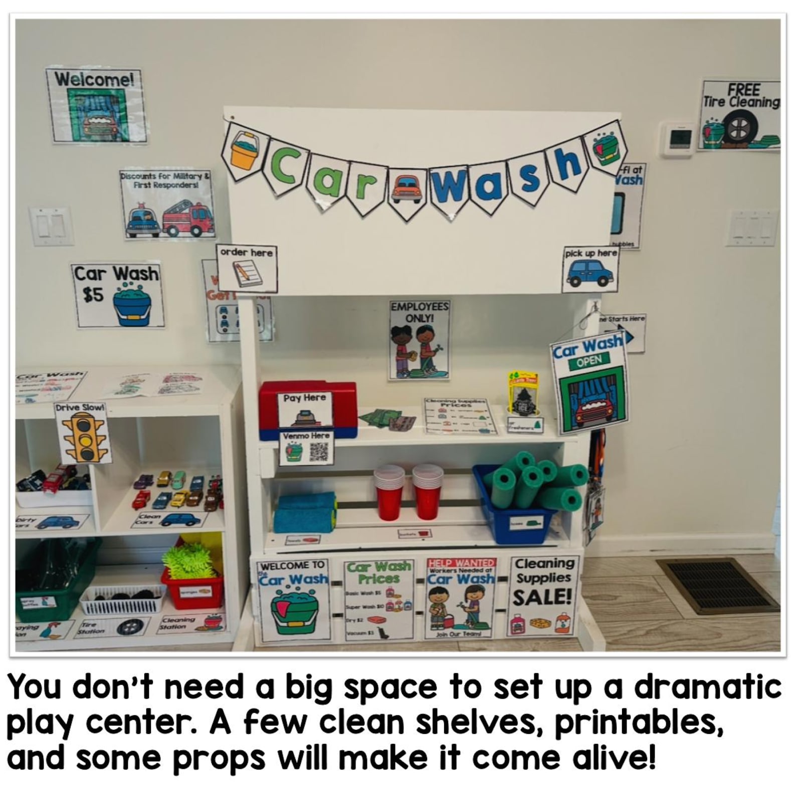 Car Wash Dramatic Play Printables: Pretend Play Props (90+ Pages) - Etsy