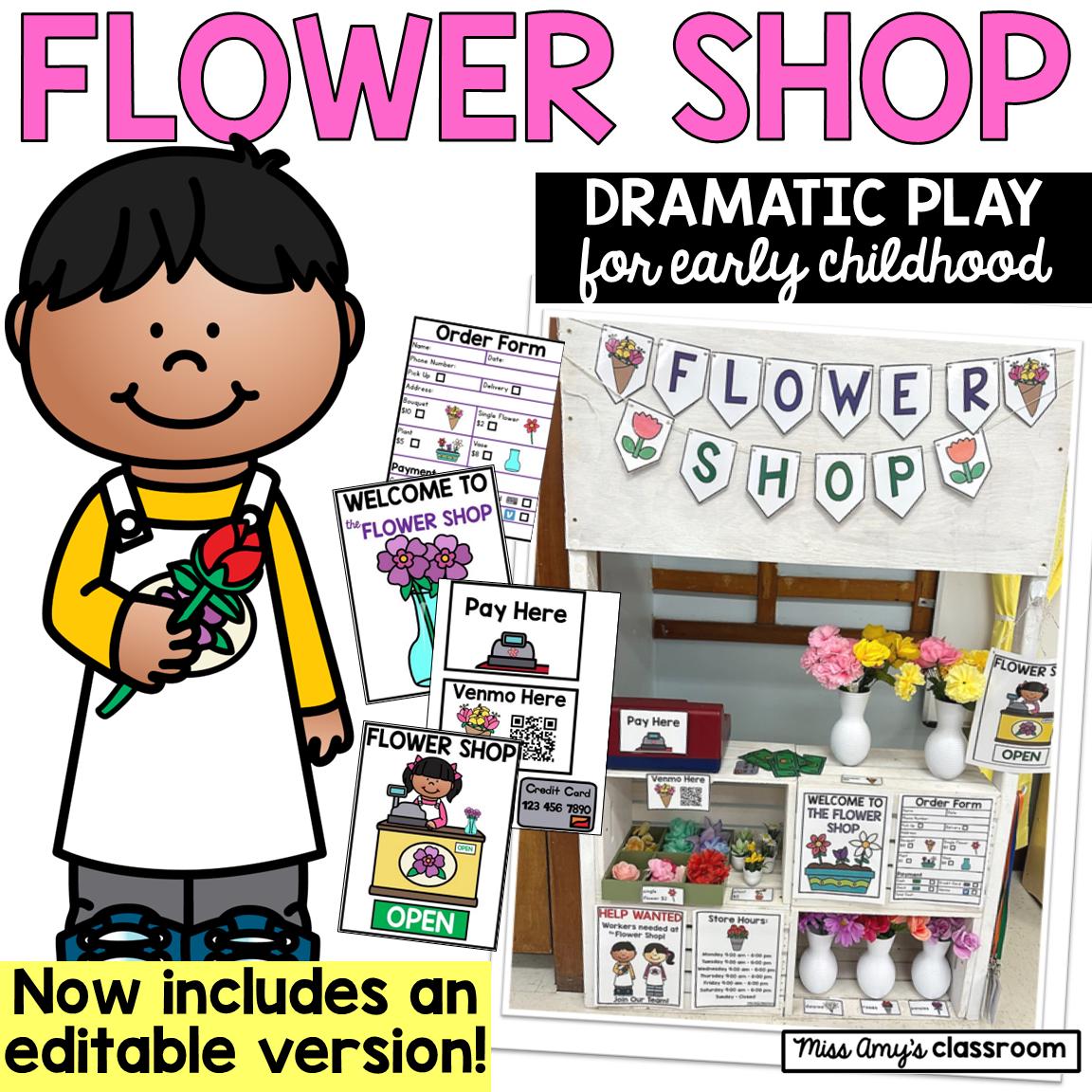 Spring Dramatic Play Centers Bundle - Flower Shop & Egg Stand / Farm ...