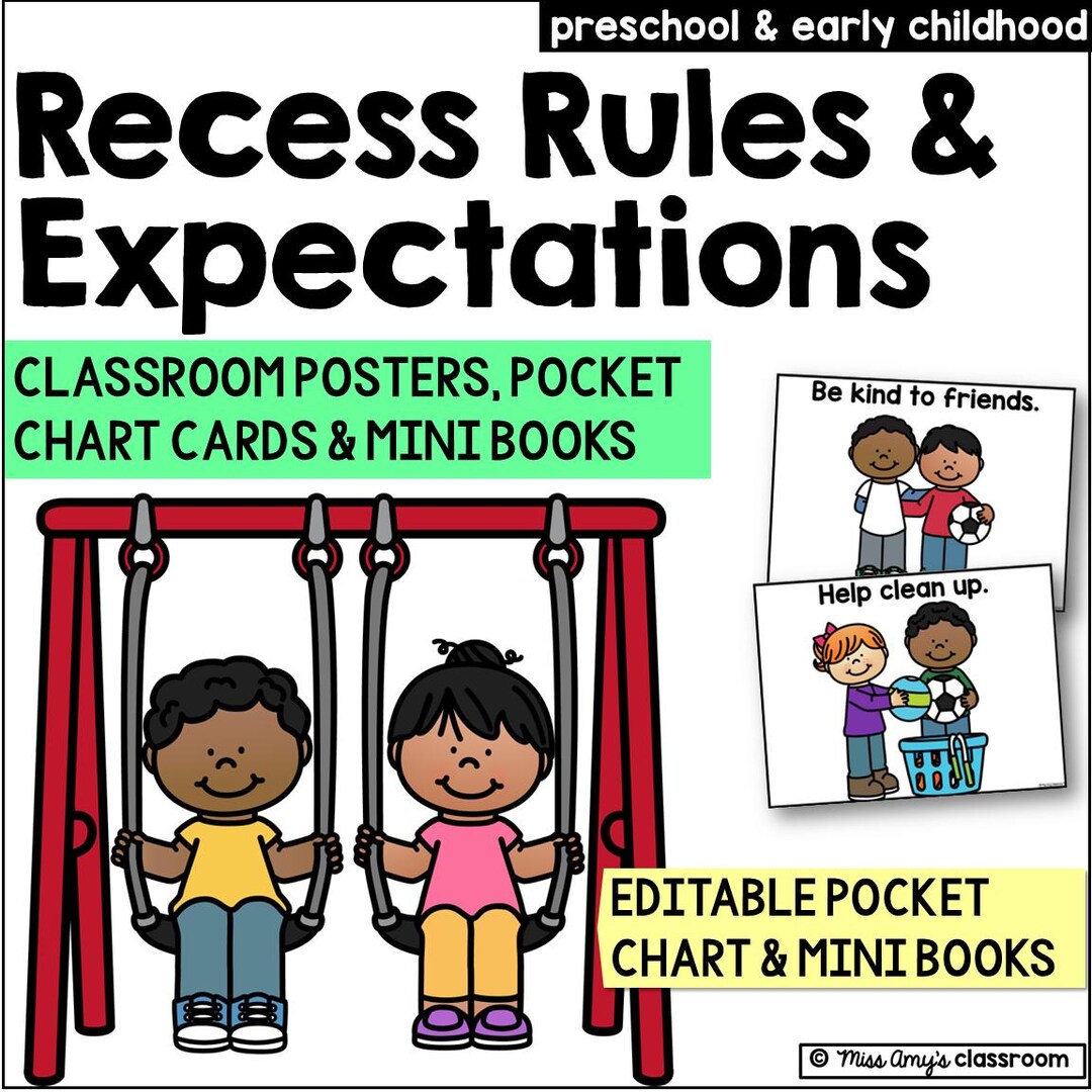 Recess Rules Posters: Classroom Management Printables (google Slides ...
