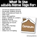 EDITABLE Gingerbread Name Tags for Christmas Tags & Holiday Bulletin ...