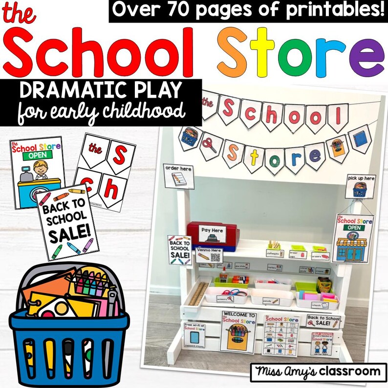 School Store Dramatic Play Printables- Back to School Pretend Play ...