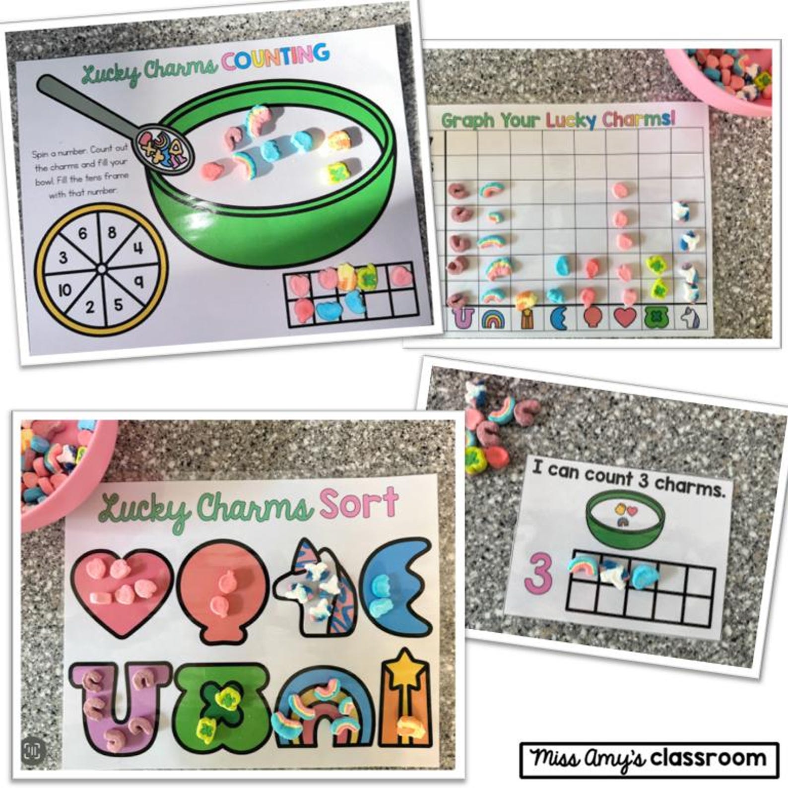 Lucky Charms STEM Activity Pack: Printables for Preschool/kindergarten ...