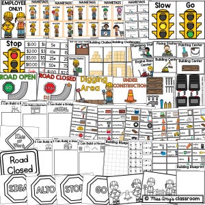 Construction Site Dramatic Play Printables: Preschool Learning (PDF) - Etsy