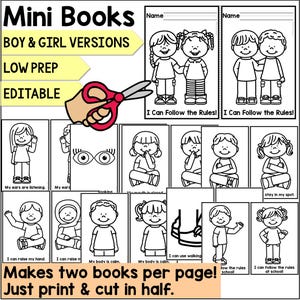 Editable Classroom Rules Posters: Preschool, Kindergarten Visuals (PDF ...