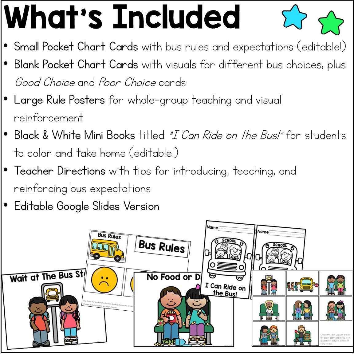 Bus Rules & Expectations – Posters, Teaching Tools, Visual Supports ...