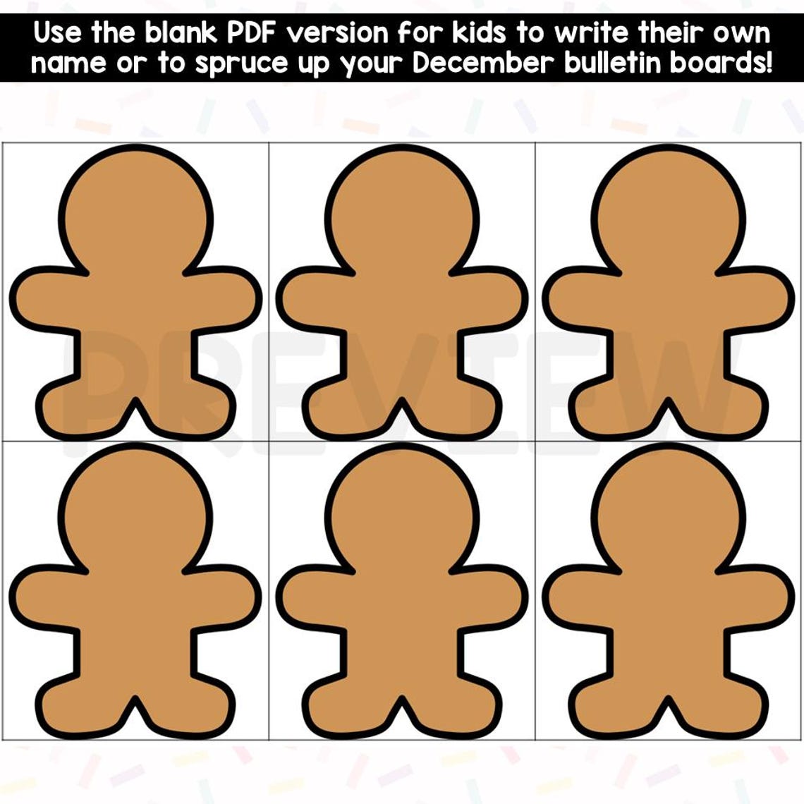 EDITABLE Gingerbread Name Tags for Christmas Tags & Holiday Bulletin ...