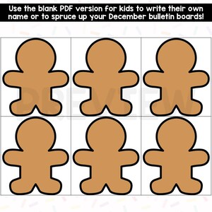 EDITABLE Gingerbread Name Tags for Christmas Tags & Holiday Bulletin ...