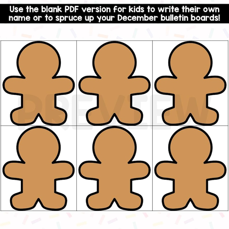 EDITABLE Gingerbread Name Tags for Christmas Tags & Holiday Bulletin ...