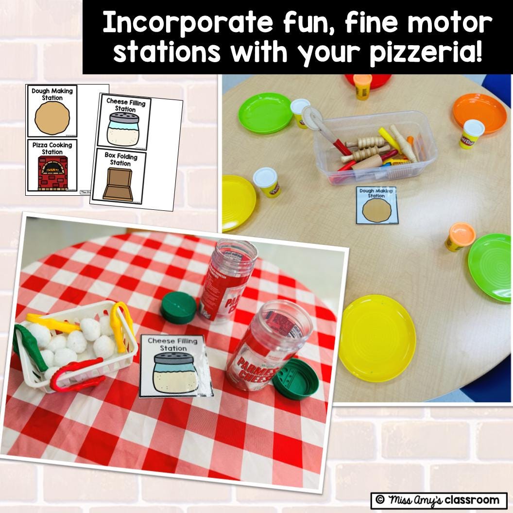 Preschool Pizza Dramatic Play: Printable Signs, Menus & Props for ...