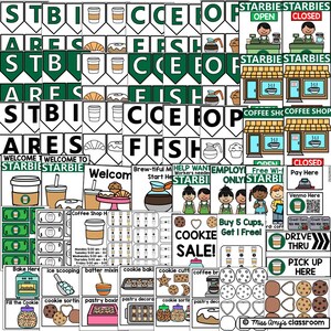 Coffee Shop Dramatic Play Center: Printable Cafe Pretend Play (PDF ...