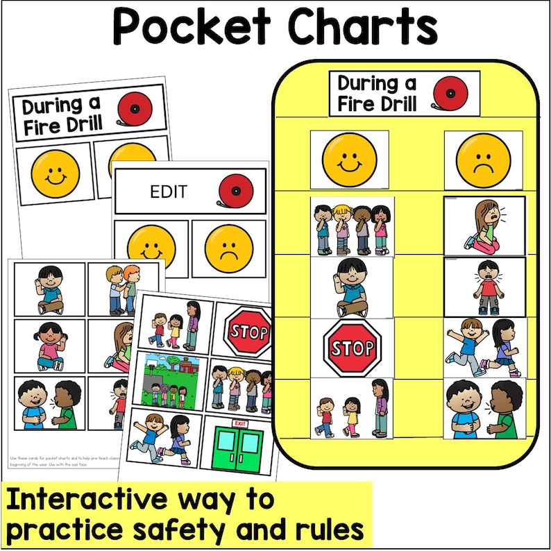 Fire Drill Routine Visuals & Activities - Preschool, Kindergarten Fire ...