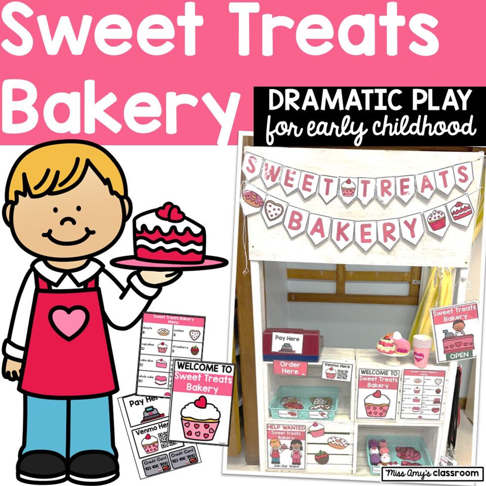 February & March Dramatic Play Printables: Sweet Treats Bakery + St ...