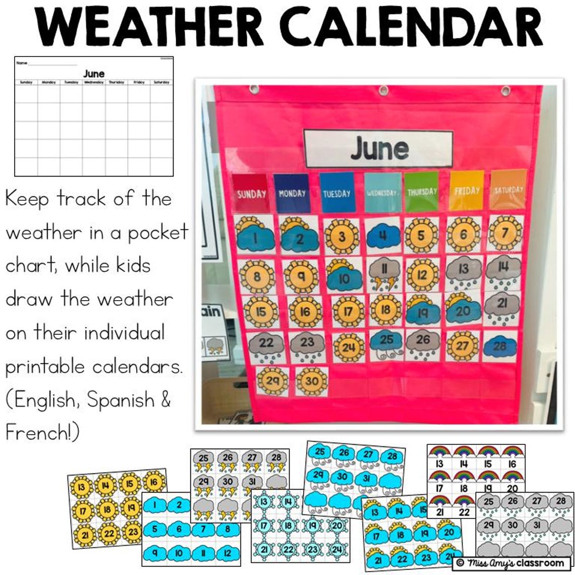 Weather Station Dramatic Play Center - Weather Chart, Calendars ...