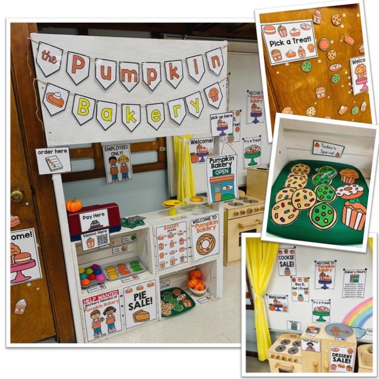 Thanksgiving Pumpkin Pie Shop Dramatic Play - Fall Bakery Center ...