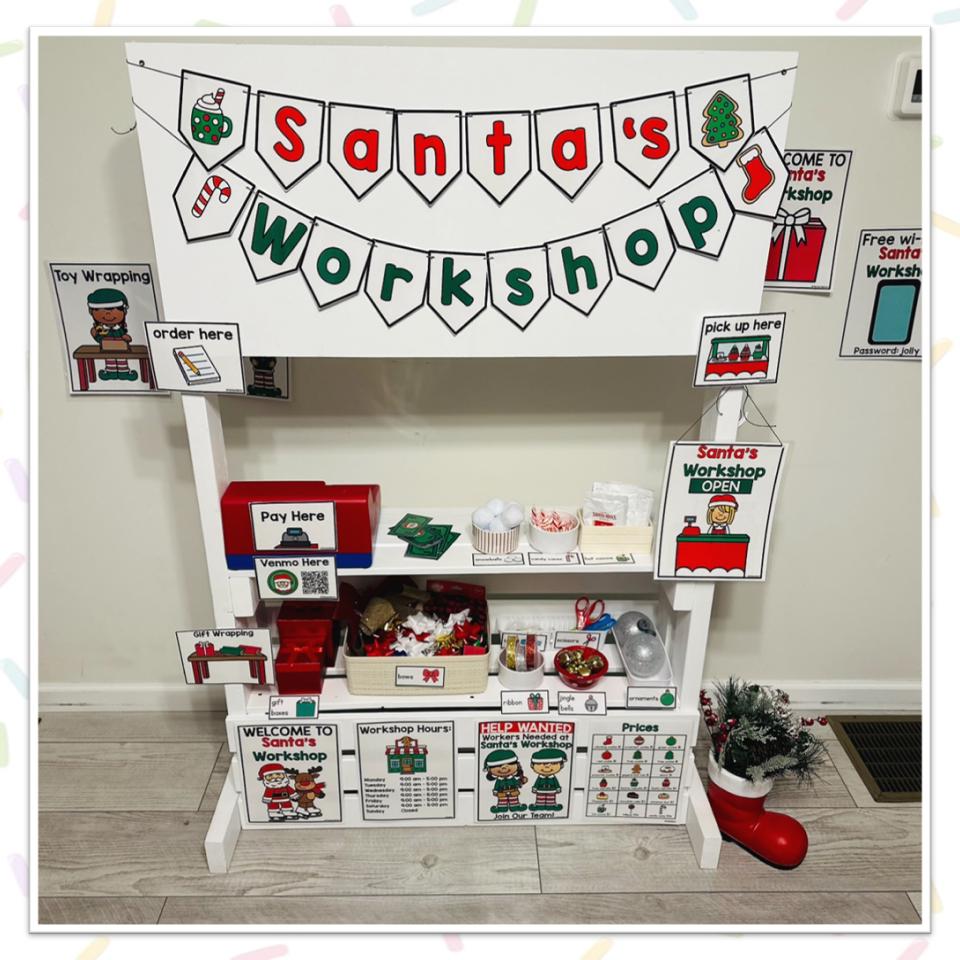 Santa's Workshop Dramatic Play Printables for Preschoolers- Christmas ...
